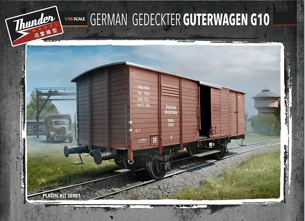 Thunder Model 1/35 #35901 немецкий Gedeckter Guterwagen Пластиковая модель