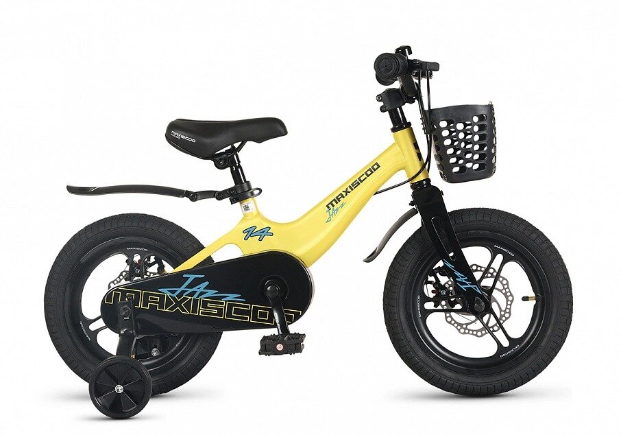 Велосипед MAXISCOO Jazz Pro 14" 2026 (требует финальной сборки), Цвет желтый матовый