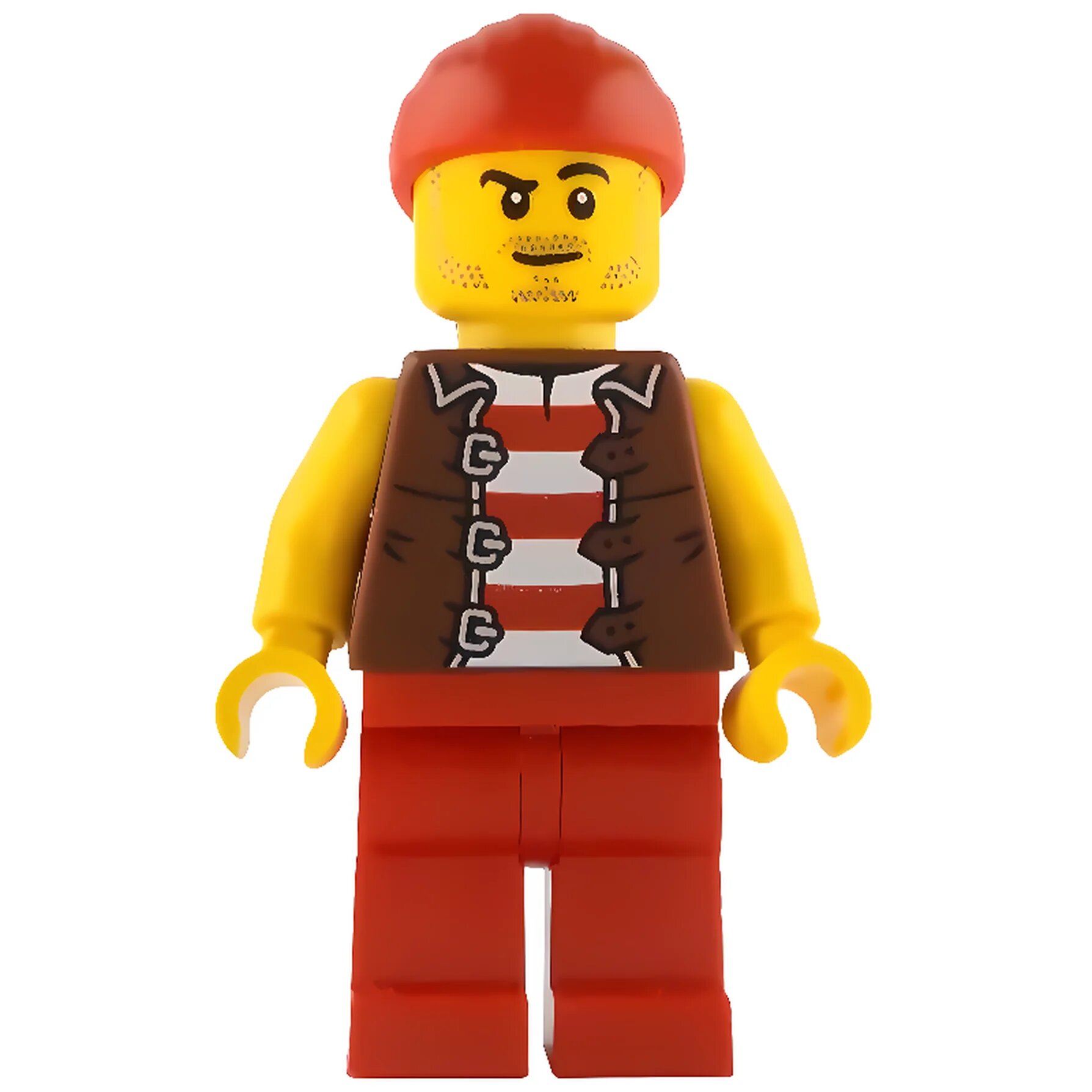 Минифигурка Lego Ideas (CUUSOO) Bo'sun Will - Pirate, Reddish Brown Vest over Red and White Striped Shirt, Red Legs idea237 U
