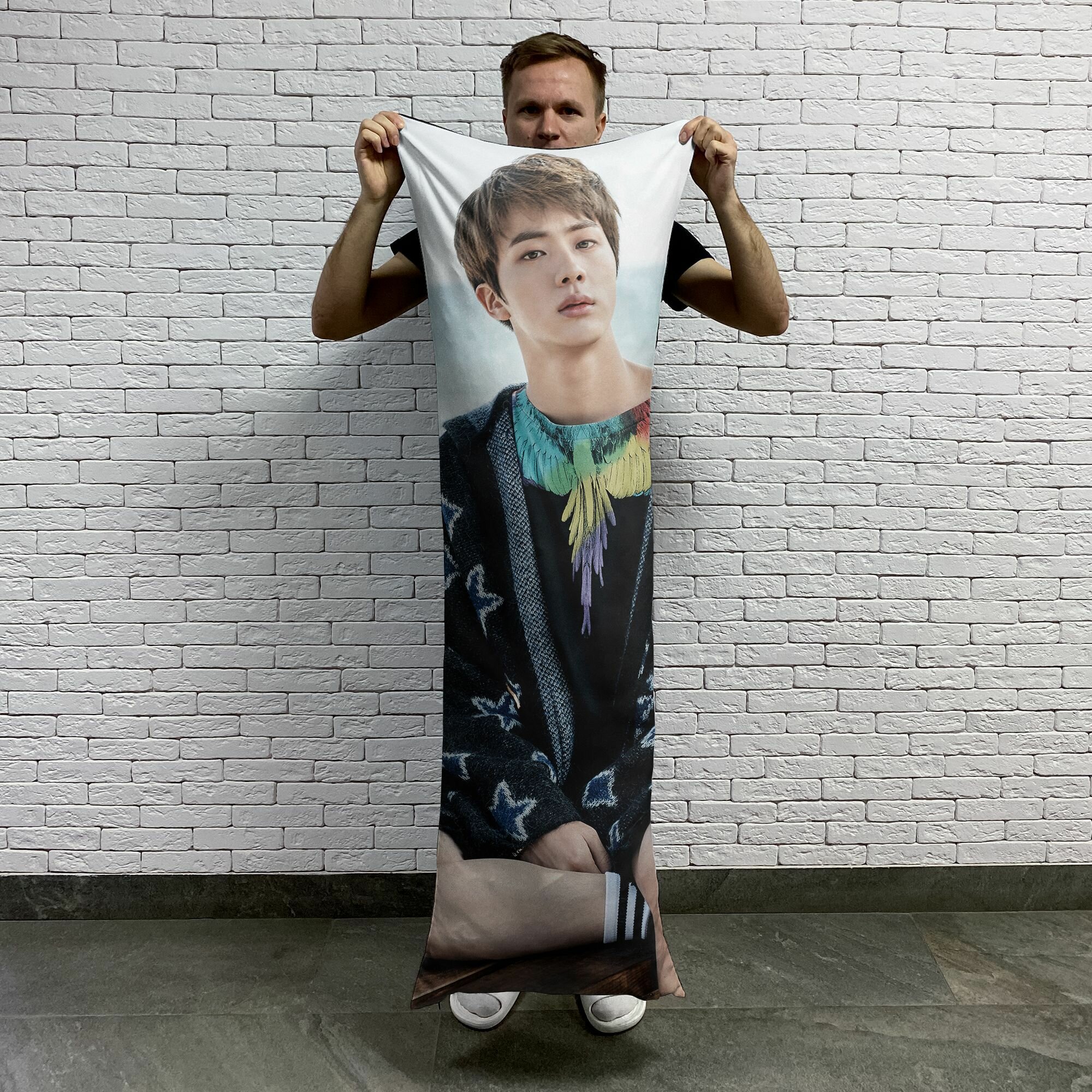 Подушка дакимакура Ким Сок Чин BTS 50x150 см