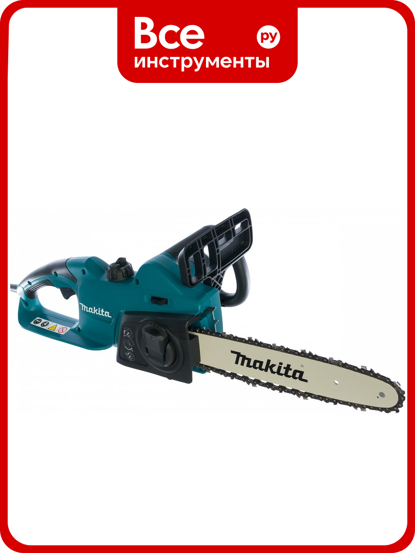 Электрическая цепная пила Makita UC3041A с бесключевой регулировкой натяжения цепи и защитой от перегрева