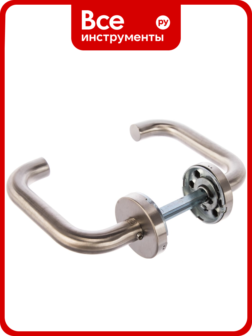 Гарнитур DOORLOCK DL 038/F-S9/55 PZ U-form Rt нерж. сталь, универс. монтаж, розетка 55мм, шпиндель