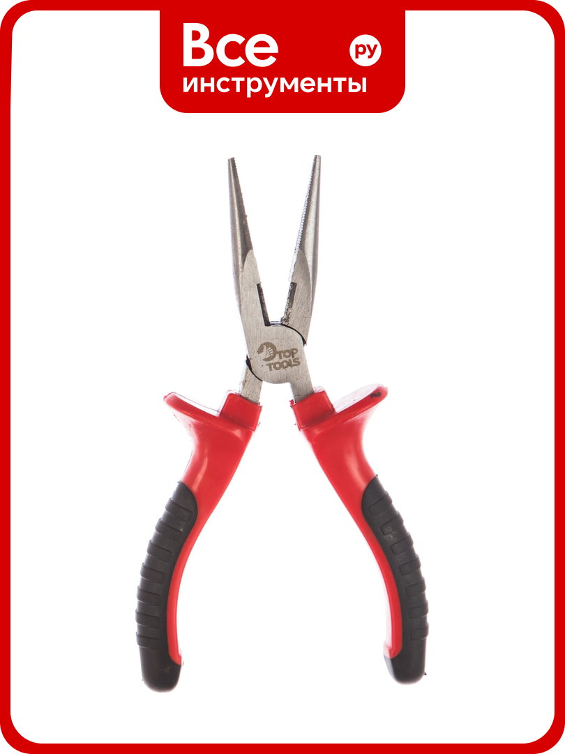 Плоскогубцы Top Tools 32D113, удлиненные, прямые, 160мм, углеродистая сталь