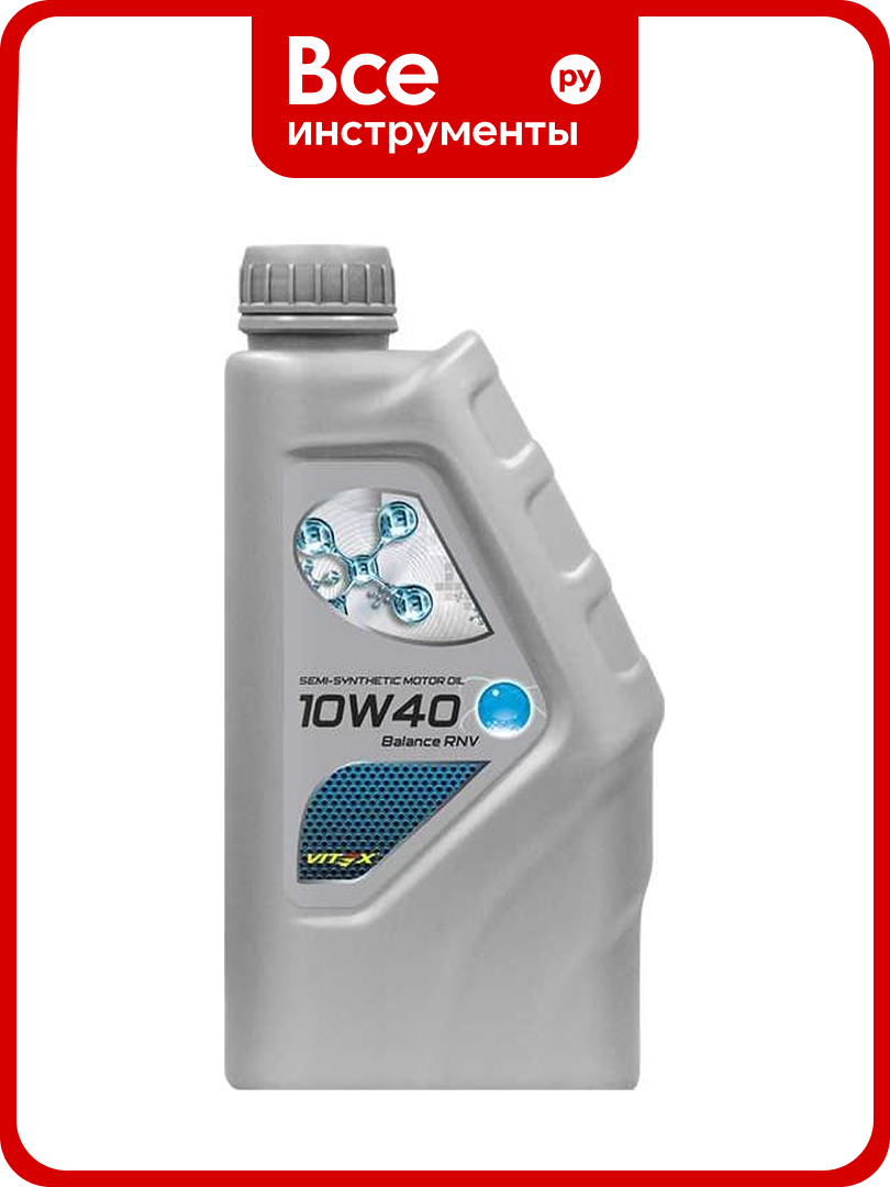 Масло моторное с реноватором VITEX Balance RNV 10W40 1 л SAE 10W40, API SM/CF Соответствует спецификации