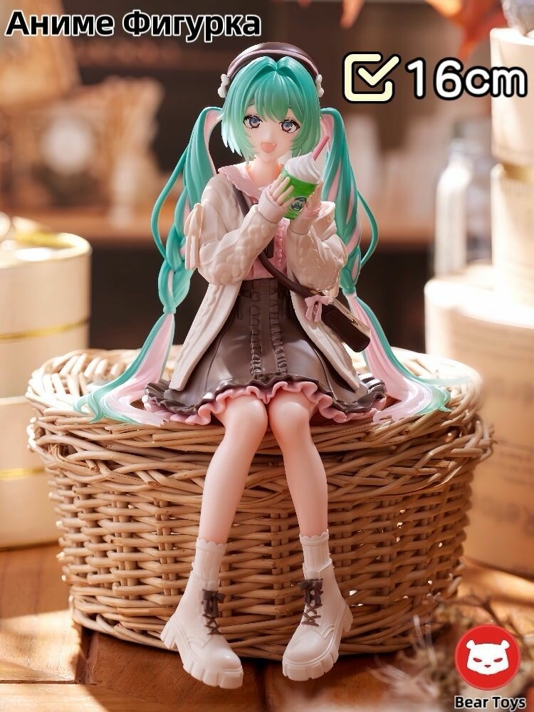 Фигурка аниме-Hatsune Miku, FuRyu, Noodle Stopper, 16см, коллекционная, пластик