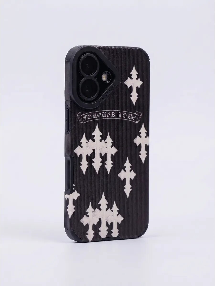 Чехол "Кресты", для iPhone 17, силикон, ударопрочный, совместимость с MagSafe — фото 1