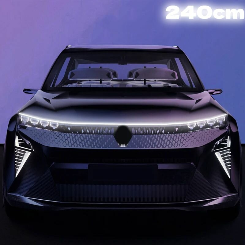Световая панель капота автомобиля, декоративные атмосферные неоновые огни