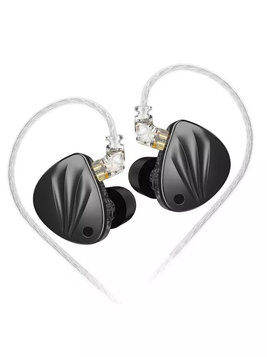 Проводные наушники KZ Krila Black, без микрофона, гибридные IEM