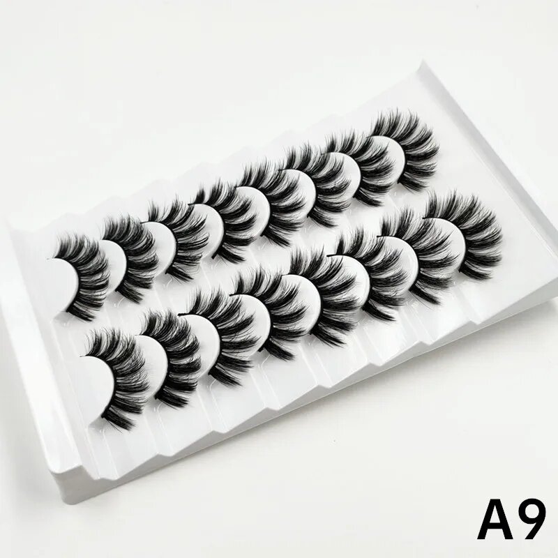 Накладные ресницы MIOFIA A9, черные, 7 пар