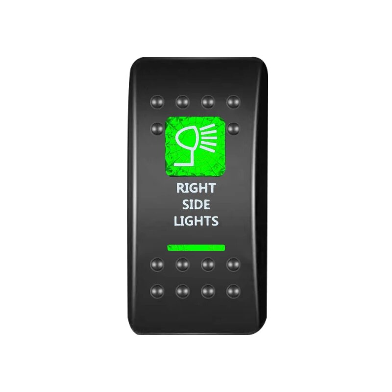 Выключатель Right Side Lights с зеленым LED, 12В