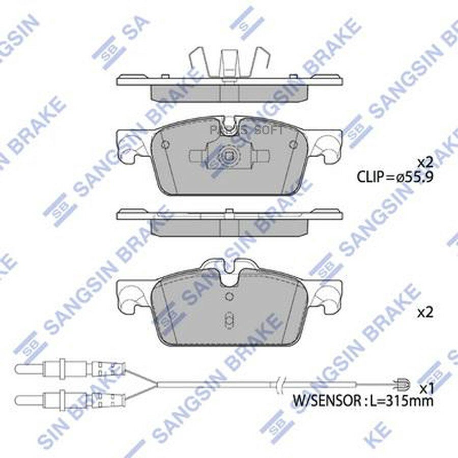 Колодки торм. дисковые Hi-Q PEUGEOT 508 12-16 (D1949) SANGSIN BRAKE SP4132