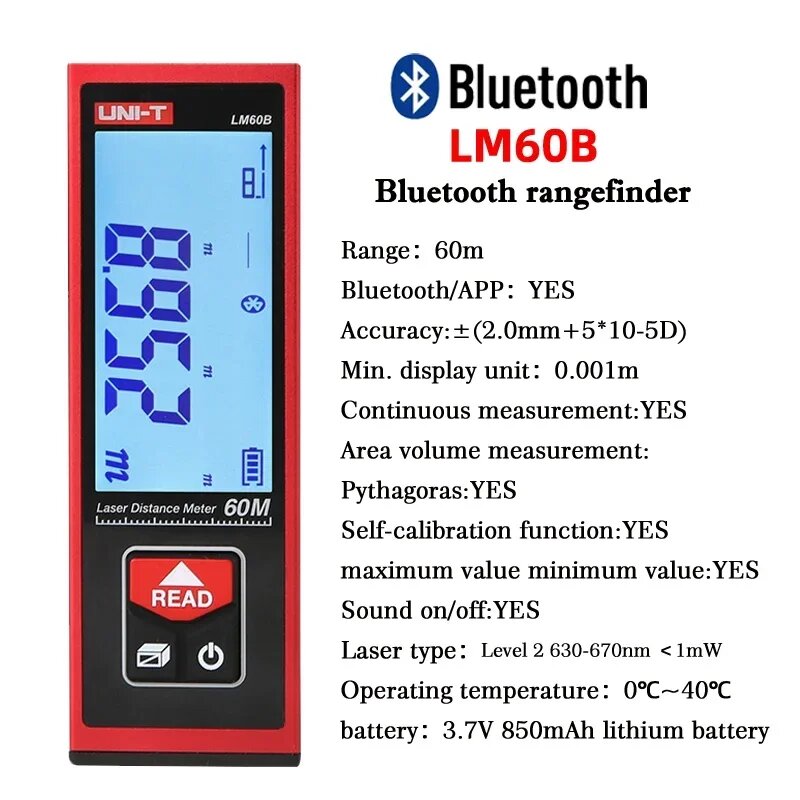 UNI-T LM60B/50B/40B лазерный дальномер LM60B