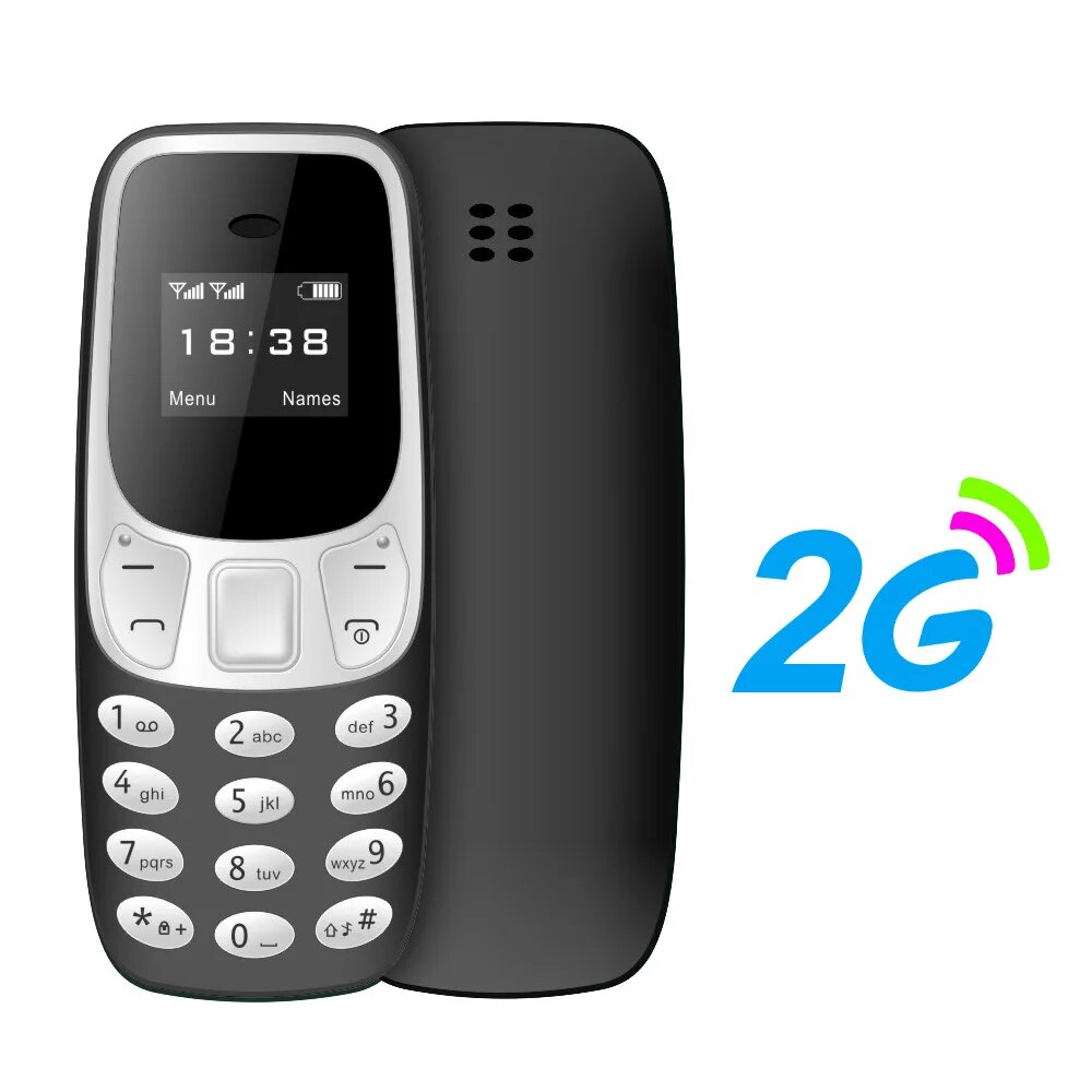 Черный мини-телефон BM10 с 2 SIM, Bluetooth, изменением голоса