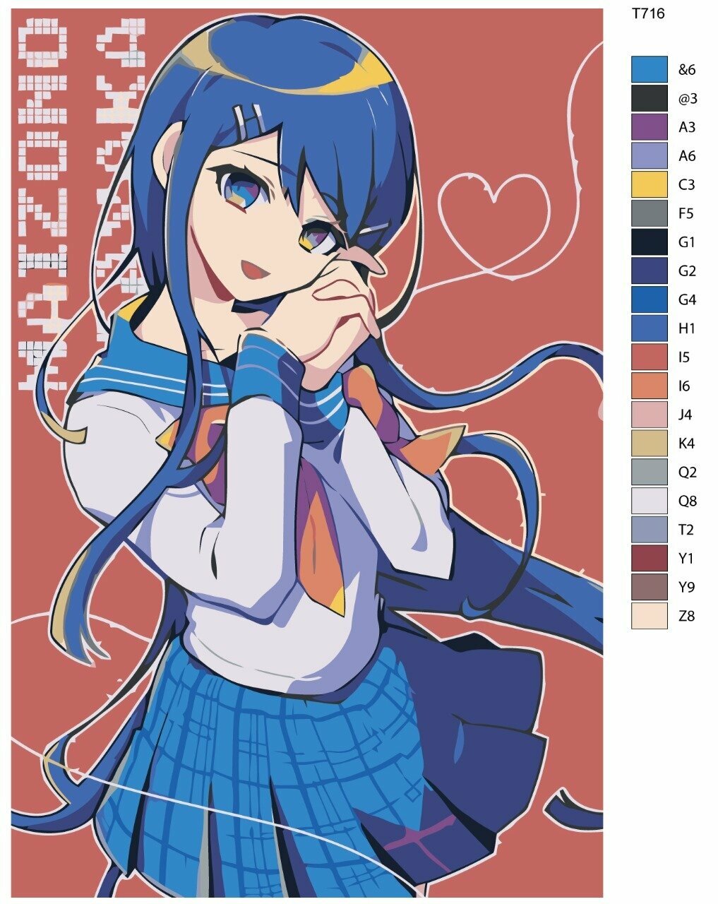 Картина по номерам T716 "Саяка Майзоно. Аниме Данганронпа - Danganronpa " 70x110