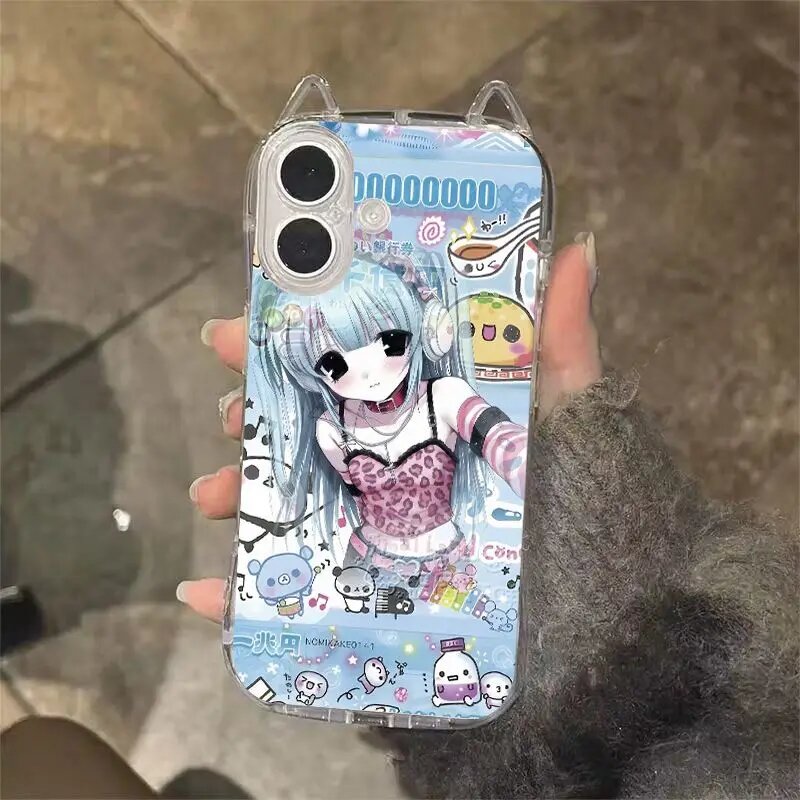 Чехол iPhone 11 Pro Max аниме-девушка, силикон