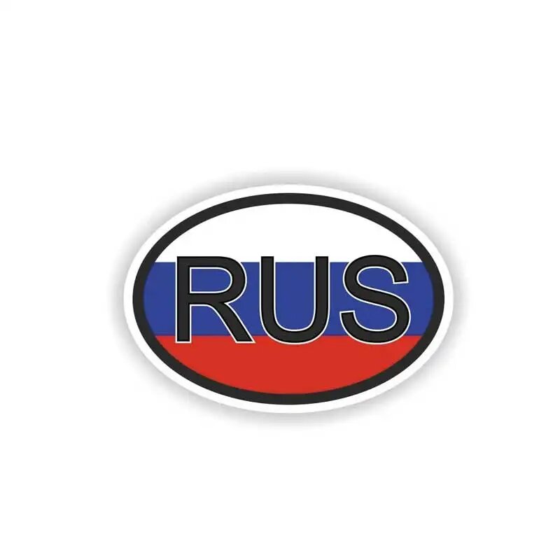 Наклейка RUS, флаг России, водонепроницаемая, SH1206-F