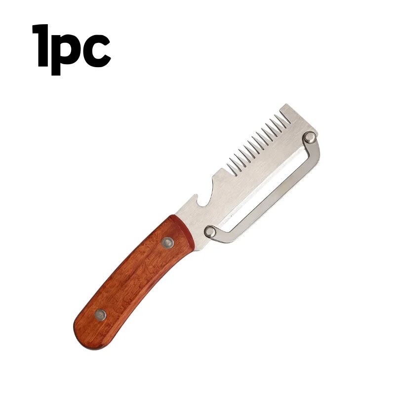 Кухонный инструмент 3-в-1 с деревянной ручкой, Brown-1PC
