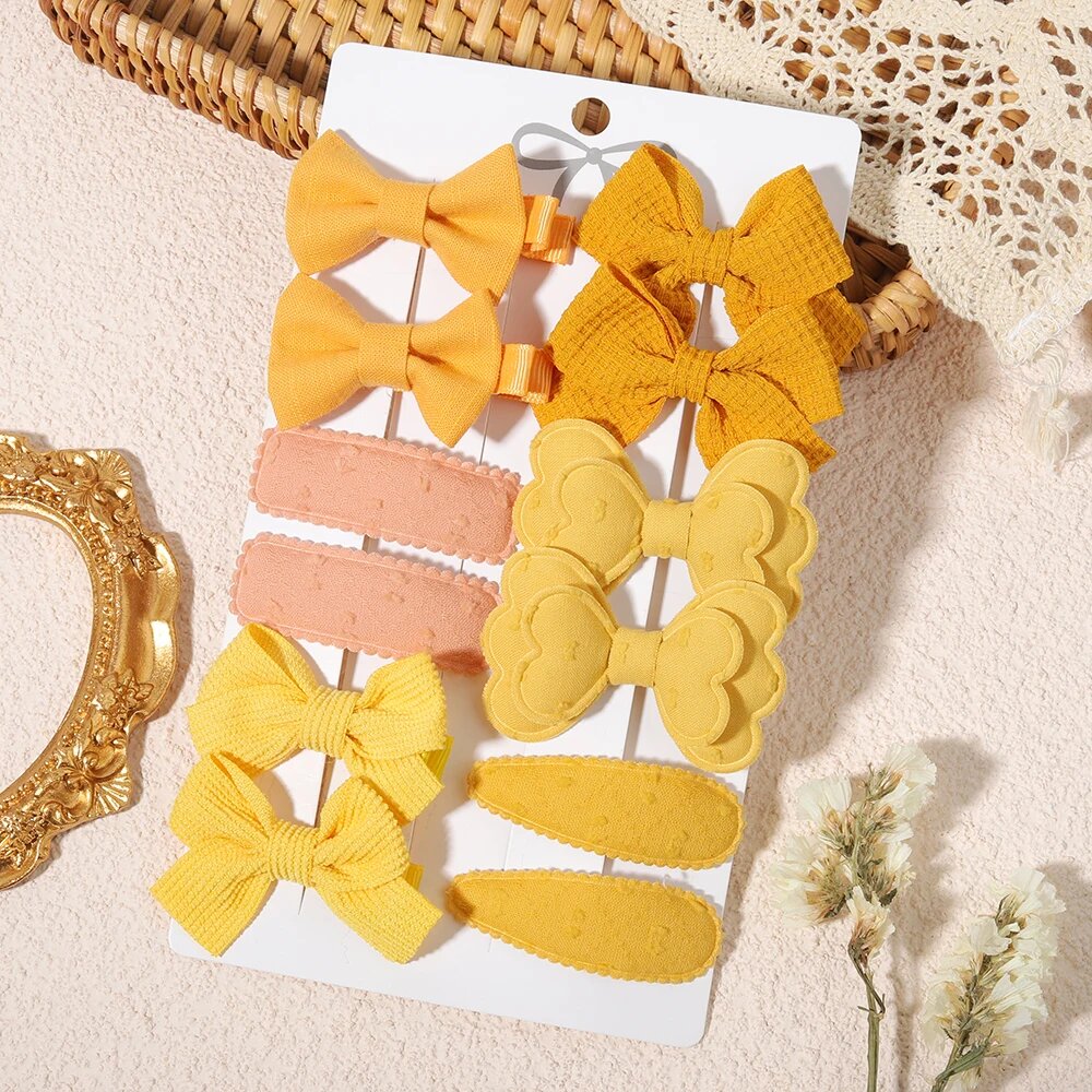 Набор заколок CUTE BOWS для девочек 4-6 лет Желтый, FJ313-5