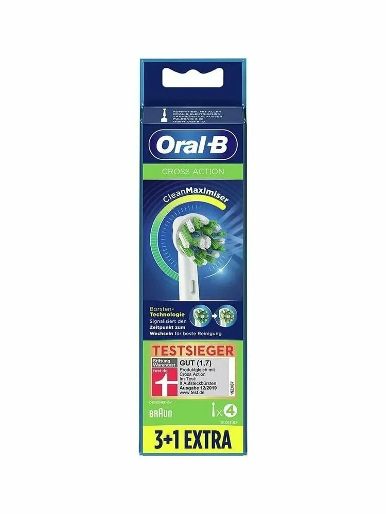 Oral-B Cross Action Clean Maximizer Сменные насадки для зубной щетки 3+1 EB50