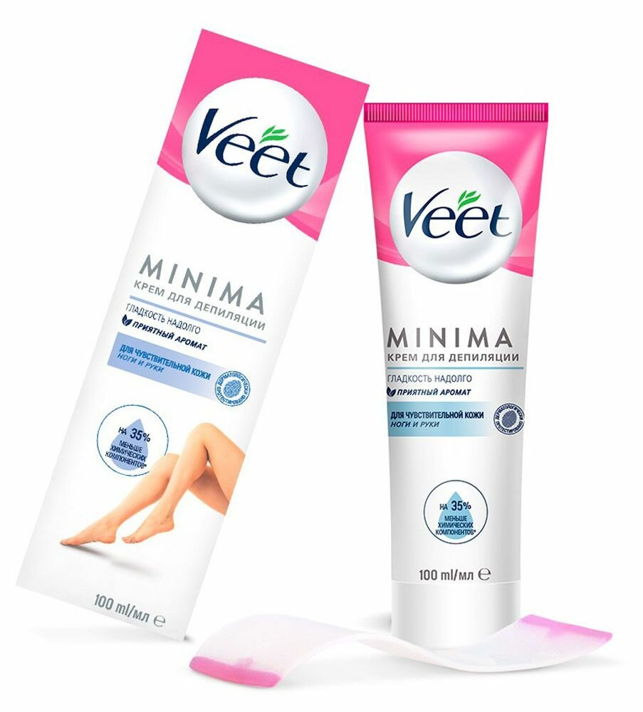 Крем для депиляции Veet алоэ вера и витамин Е для чувствительной кожи, 100 мл x 1 шт