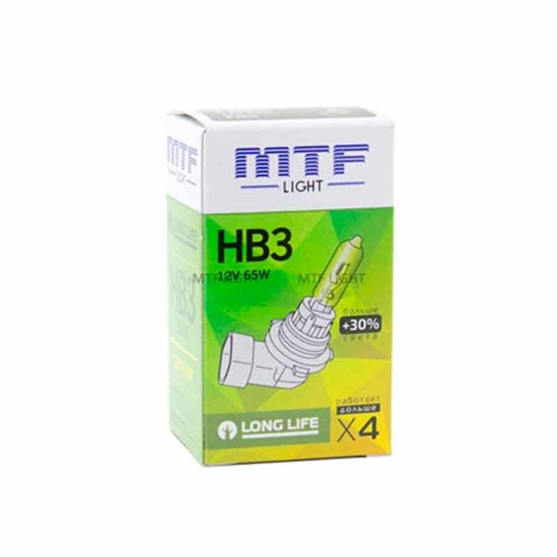 Галогенная лампа MTF Light HB3(9005), 12V, 65W, +30% LONG LIFE x4, 1шт.
