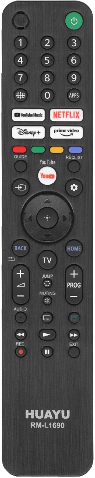 Пульт ДУ: UNIVERSAL SONY RM-L1690 LCD HUAYU (корпус RMF-TX520E) без голоса