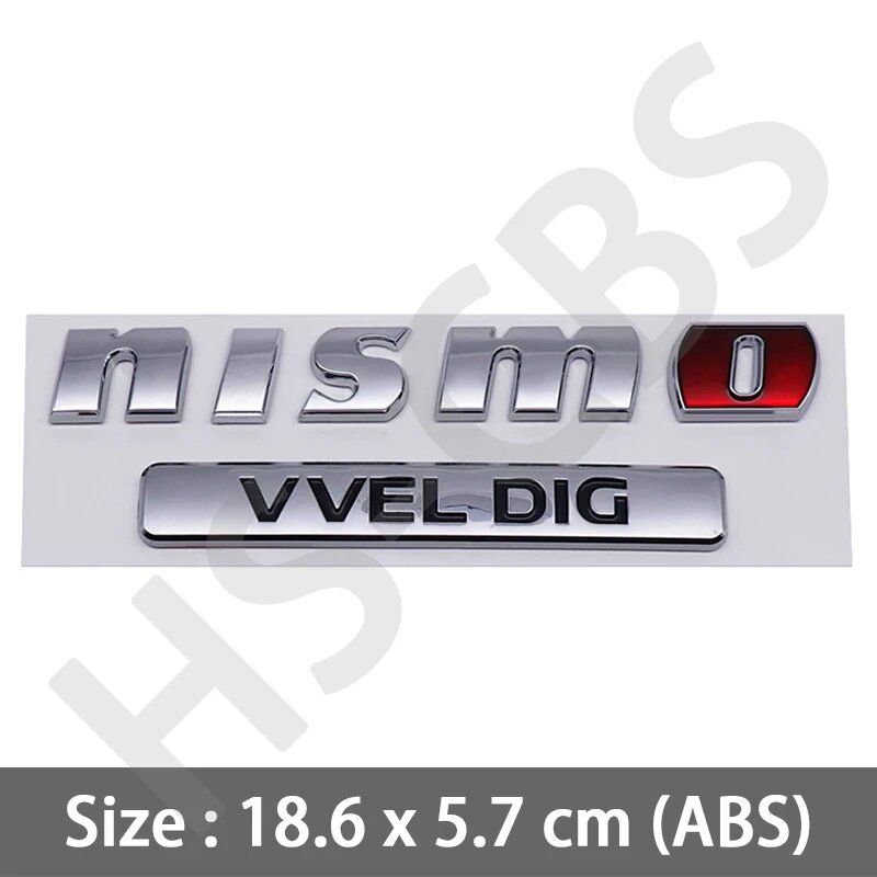 ABS Nismo VVEL Dig дверь автомобиля крыло логотип эмблема задний багажник Серебряный, Silver
