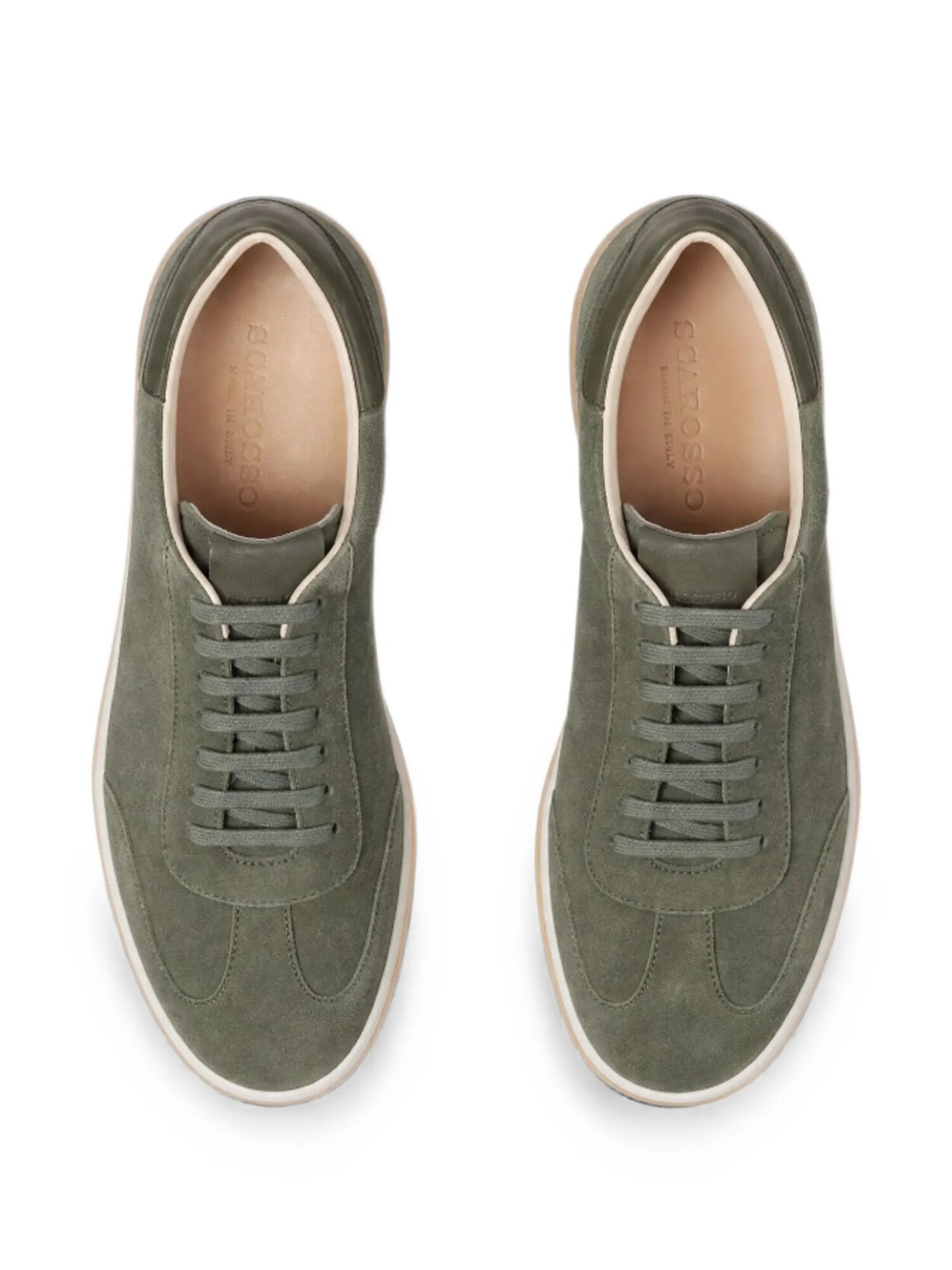 Кроссовки Scarosso Mattia suede sneakers, размер 46, green — фото 1