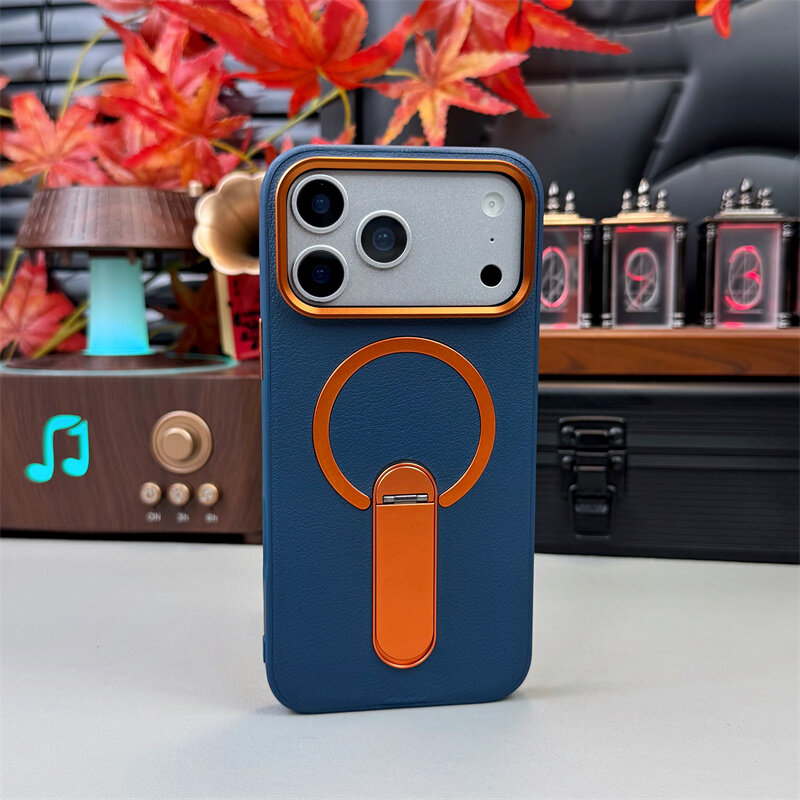 Чехол для Apple iPhone 17 Pro Max / Айфон 17 Про Макс, soft touch, чехол-кардиомонитор, искусственная кожа, защита камеры, ударопрочный, встроенная подставка, усиленные углы, Apple,