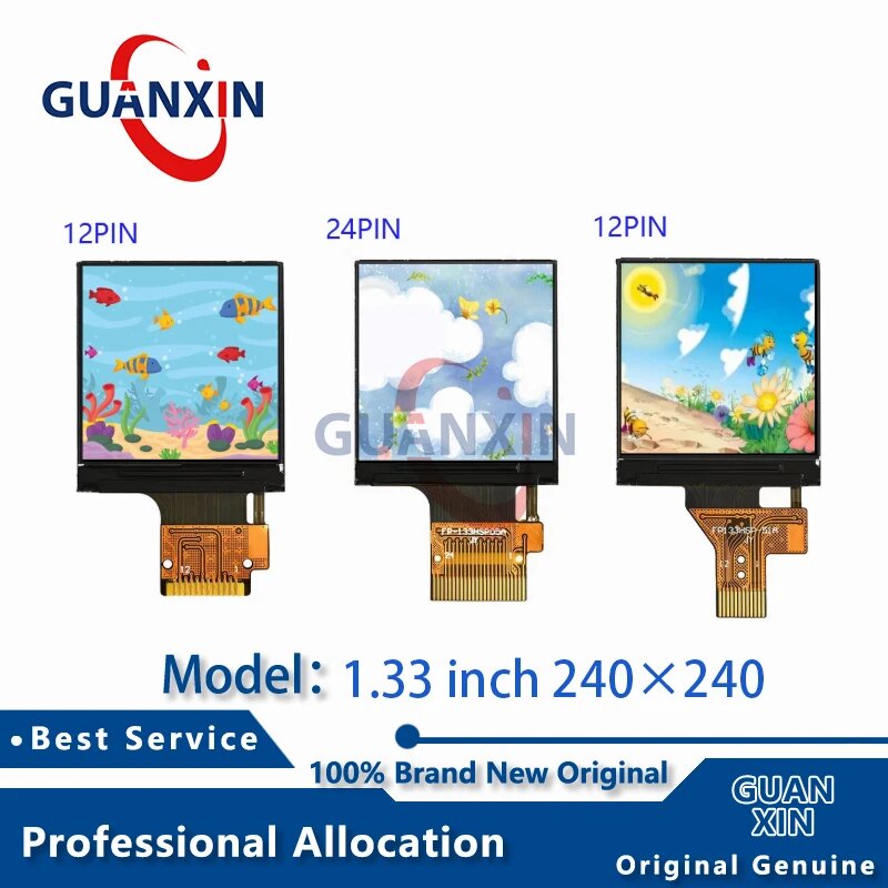 ЖК-дисплей 1.33 дюйма 240x240 ST7789V 12PIN Plug-in