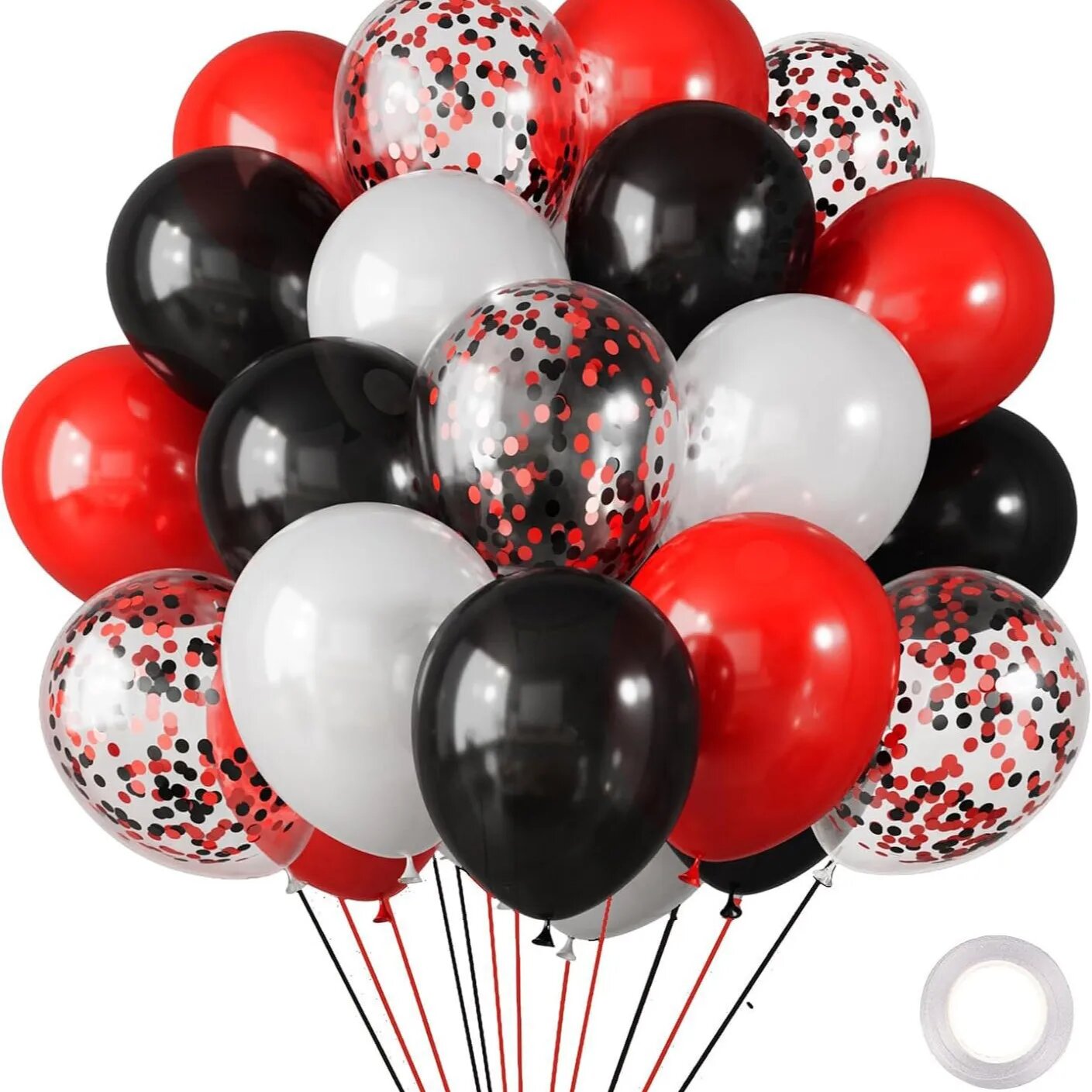 30 хром латексных шаров белые розовые синие Globos Set12