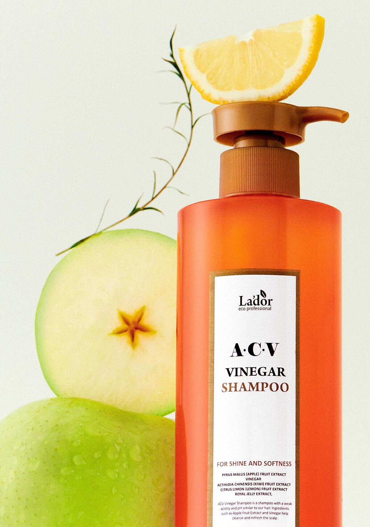 Шампунь для сияния волос с яблочным уксусом Lador ACV Vinegar Shampoo, 430 мл