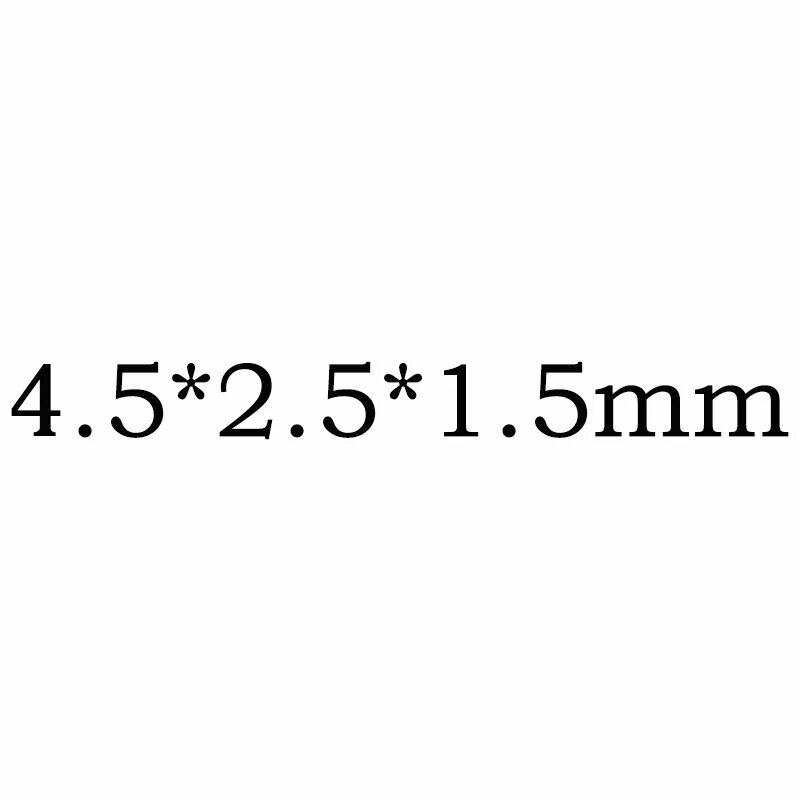 Белые кубические цирконии 4.5x2.5x1.5mm, 50 шт.