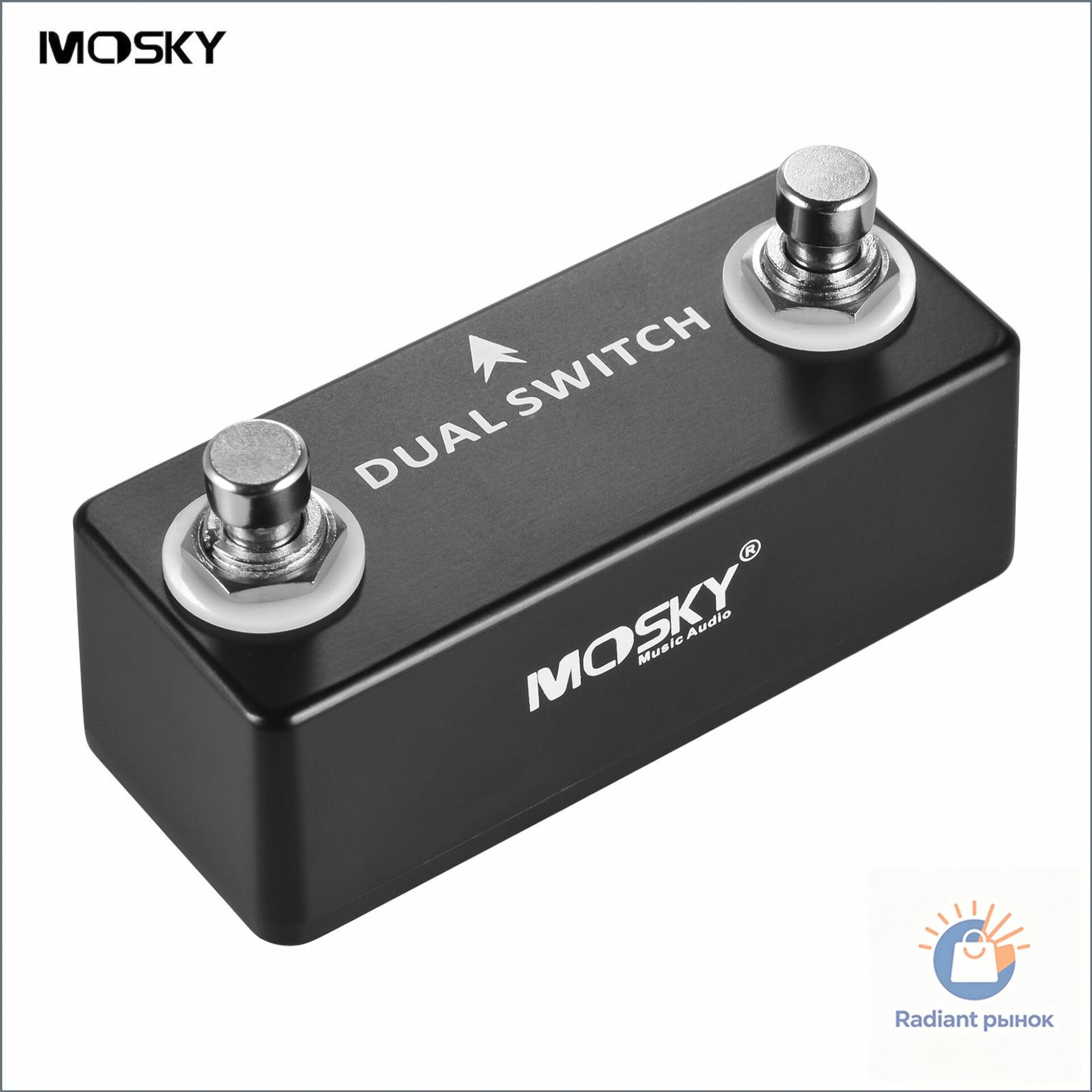MOSKY DUAL SWITCH Двойной ножной переключатель Педаль полностью металлическая