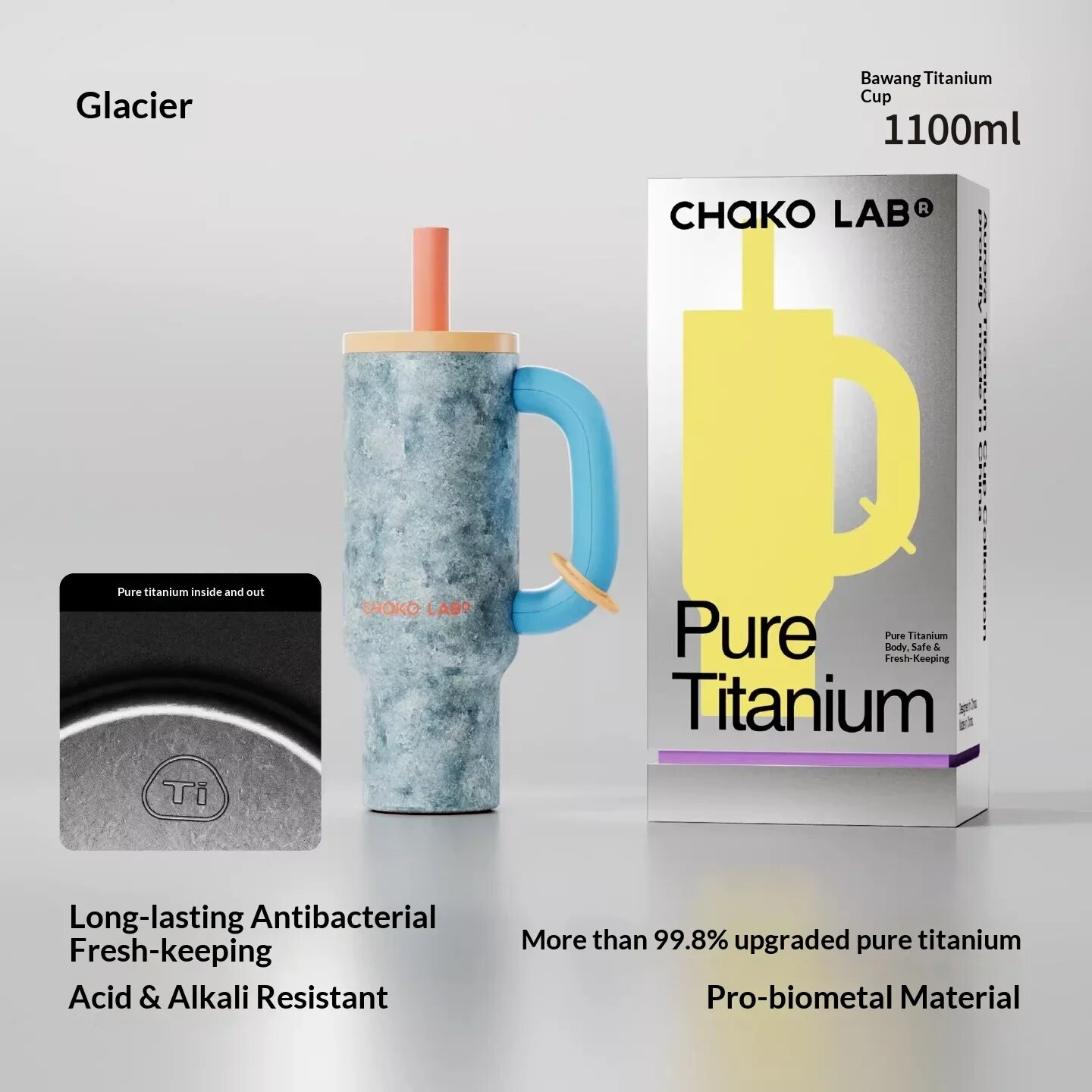 Термос Chakolab 1050 мл Pure Titanium 01