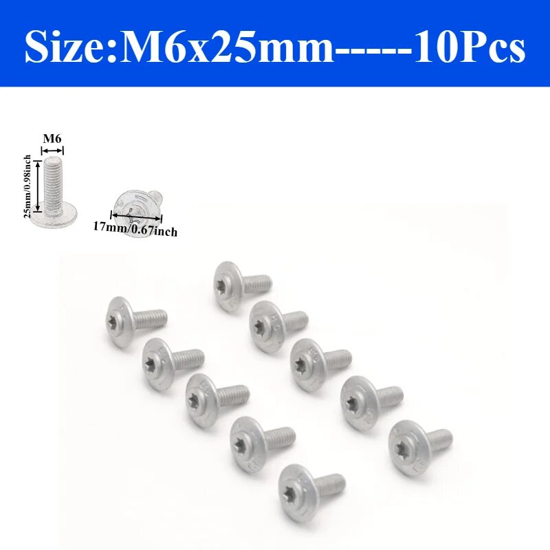 10 шт. M5X16/M5X20/M6X16 винты корпуса мотоцикла для Bmw Ducati Ktm Yamaha Honda M6x25mm--10pcs