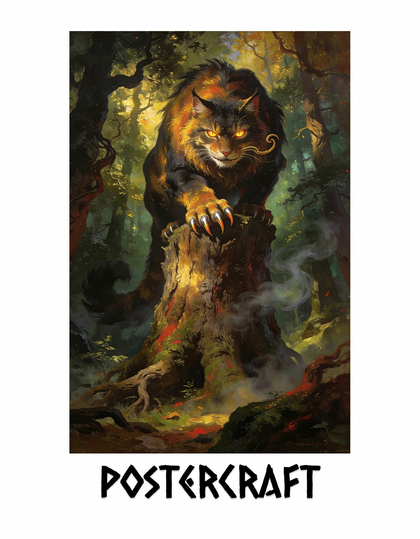 Постер "Кот Баюн" (Славянские Мифы) 29.7х42см, А3, глянцевый