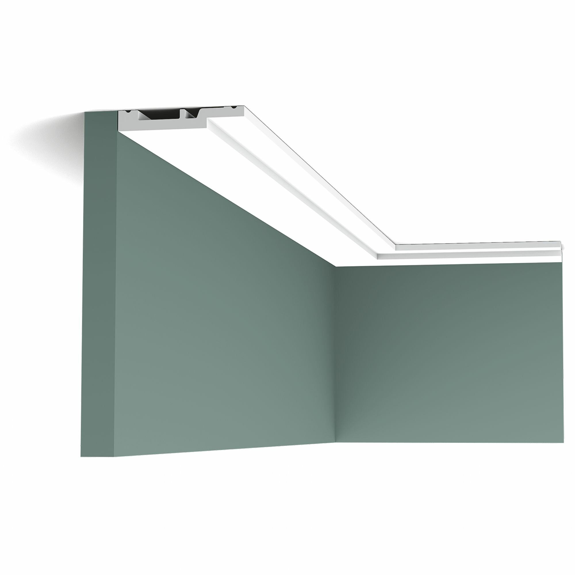 Карниз Гладкий Orac Decor SX187 Д200xШ1.2xВ7.5 см Лепнина из Дюрополимера / Орак Декор.