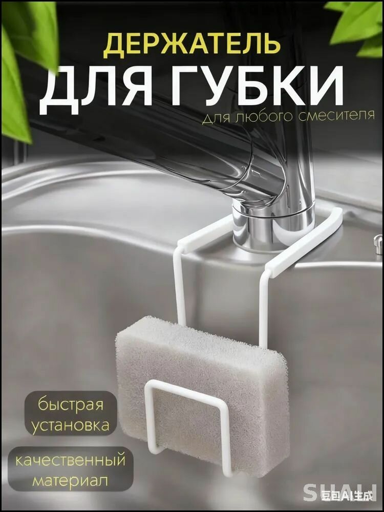 Эксклюзивный держатель для кухонной губки и мыла, 6.4x5.5x15 см, в комплекте 1 штука