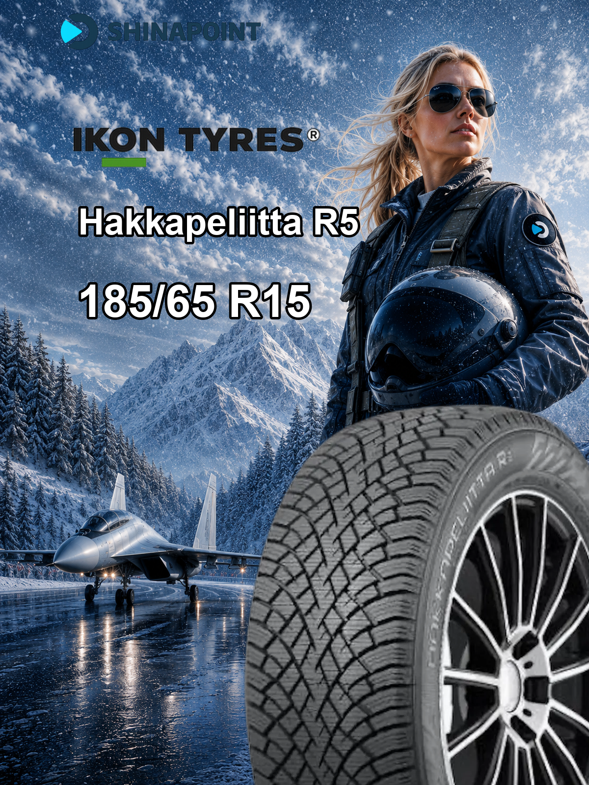 Шины зимние R15 185 65 88 R автомобильная зимняя резина IKON TYRES модель Hakkapeliitta R5