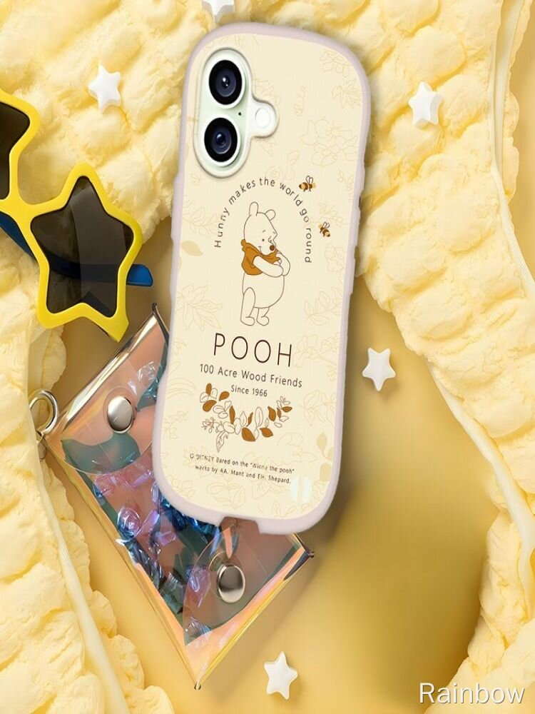 Чехол для iPhone 13/14/15/16 Disney Винни-Пух, яркий дизайн, аксессуар для смартфона, обложка