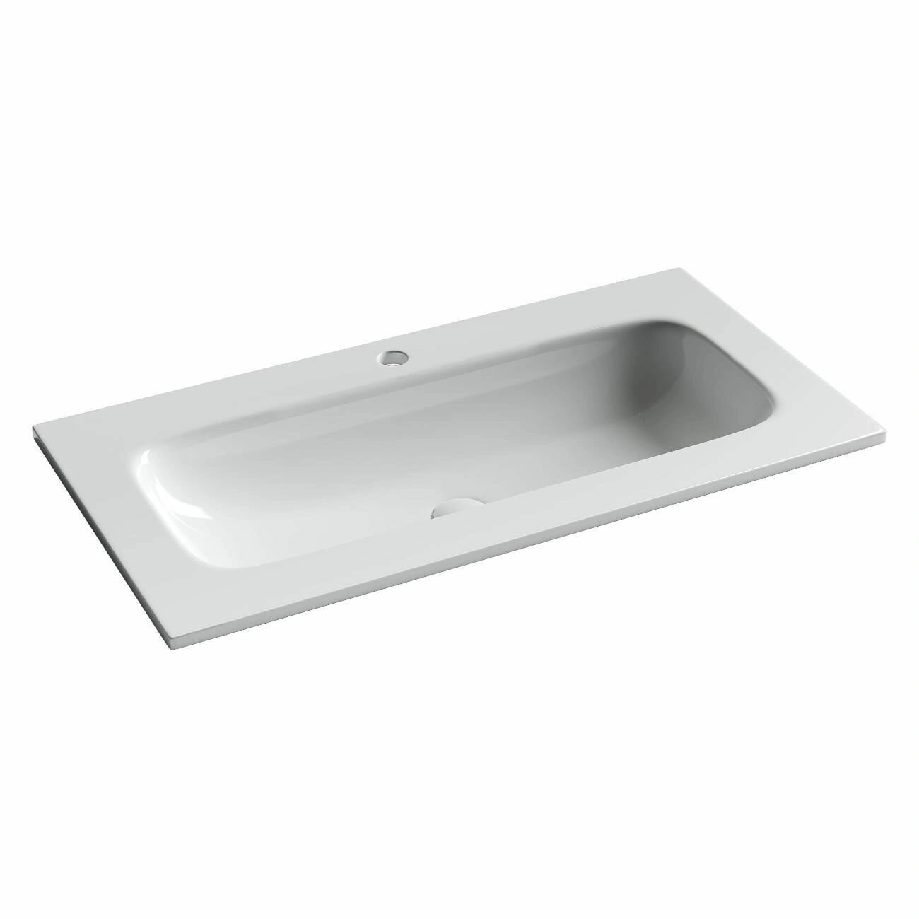 Раковина накладная Ceramicanova Grace 91х45,7х13,7 см, для ванной комнаты, белый, CN7019