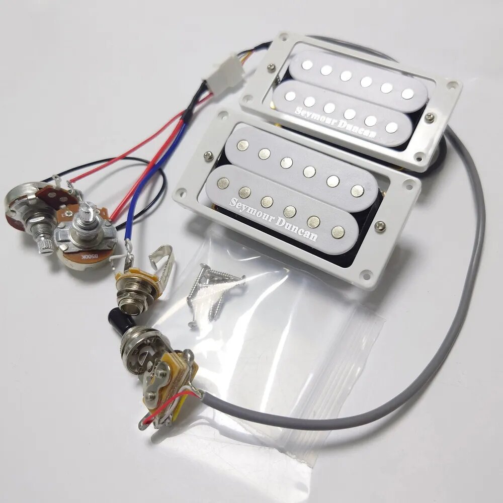Звукосниматель Seymour Duncan Humbucker SH1N SH4 Звукосниматель для электрогитары 4C 1V1T Жгут проводов Белый/черный/Zebra Аксессуары для гитары