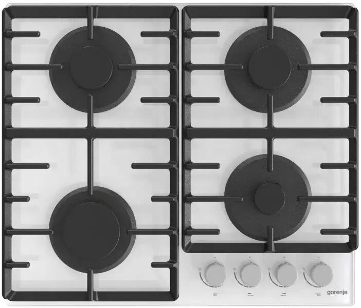 Варочная панель Gorenje GT642AXW, газовая, 4 конфорки, автоматический электроподжиг