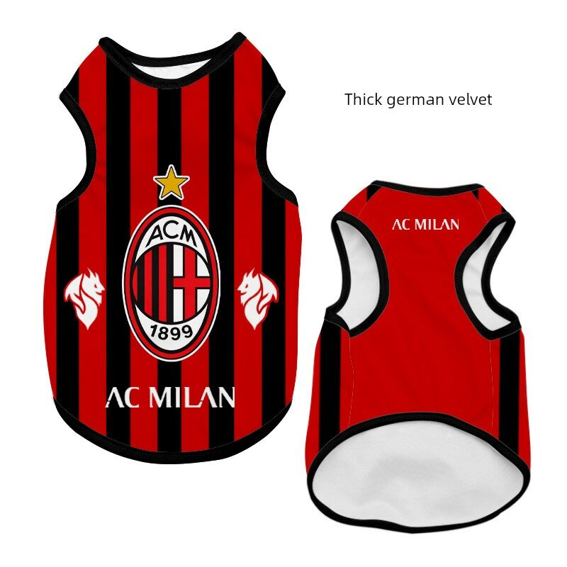 AC Milan Теплый Флисовый Жилет для Собак и Кошек, Размер XS (1-3 фунта), Анти-Линька, Компактный Силуэт для Маленьких