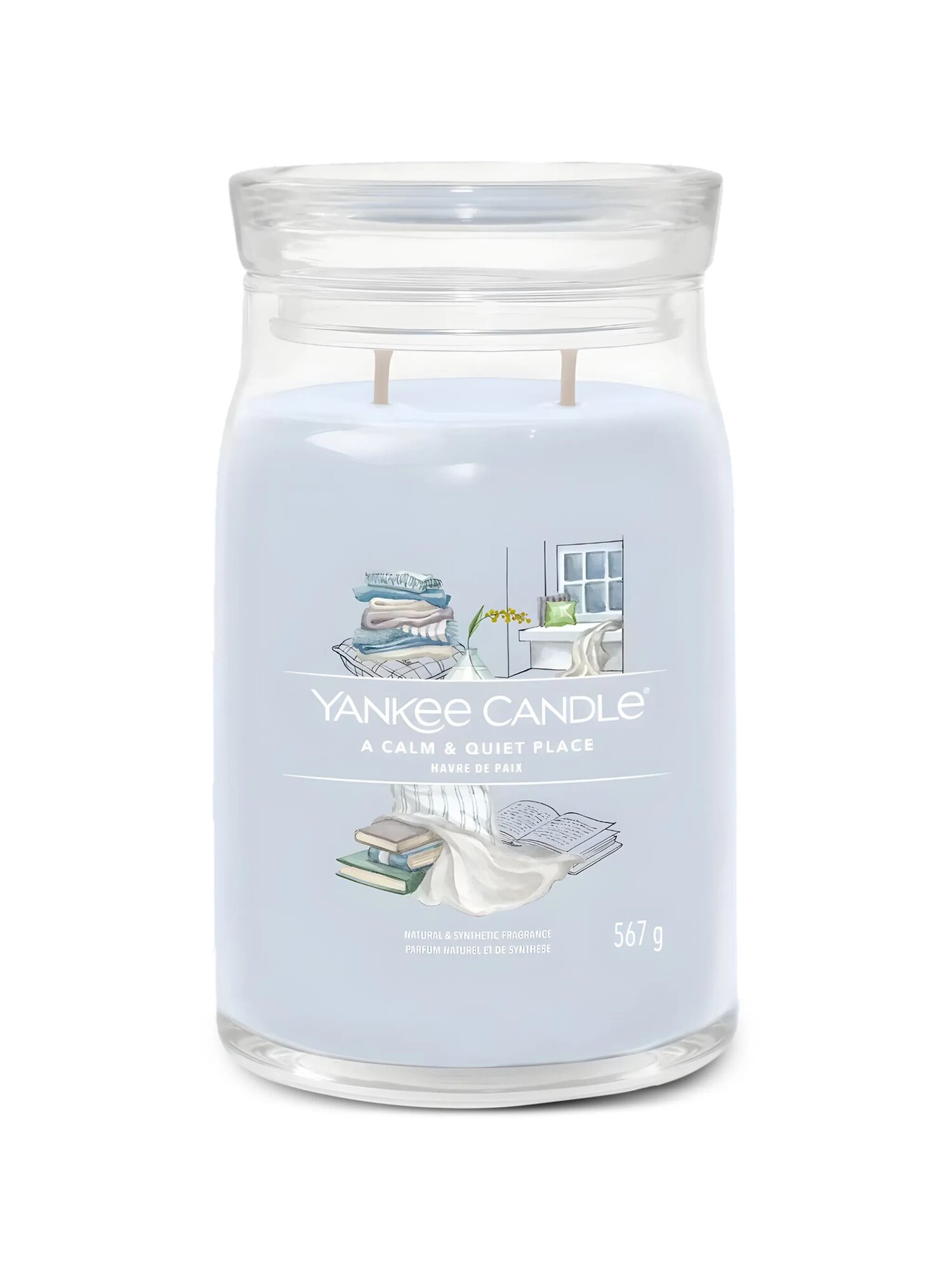 Большая свеча A Calm & Quiet Place, OneSize , Blue