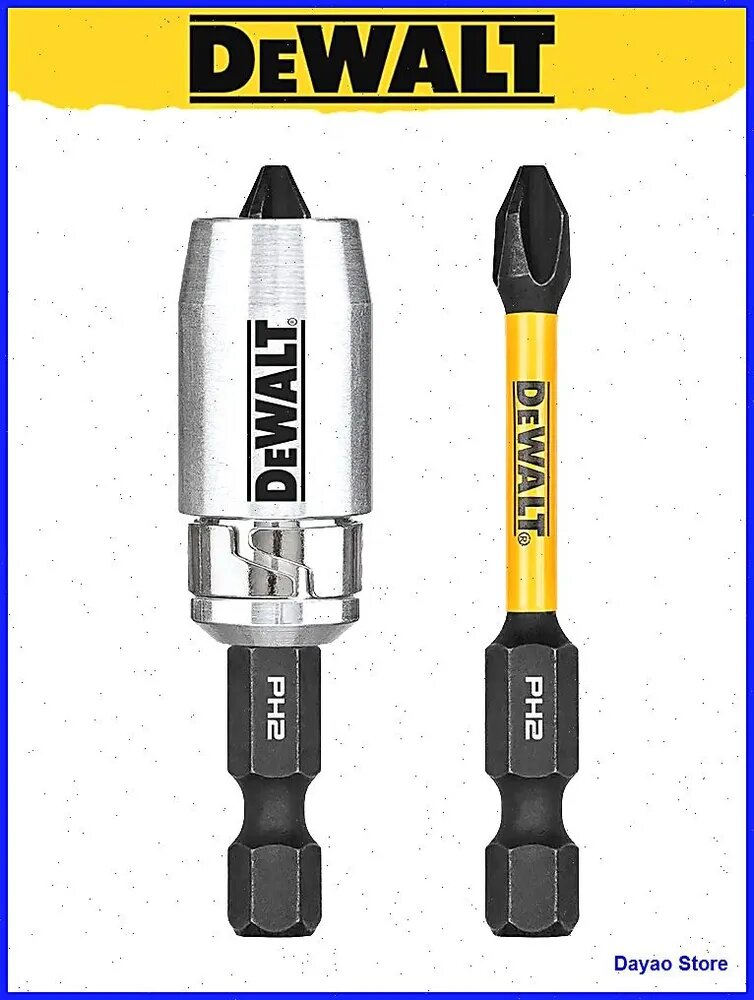 DEWALT DWAF2PH2IR2S FlexTorq Биты для ударного шуруповерта с магнитной втулкой 57 мм, прочная насадка на сверло-отвертку