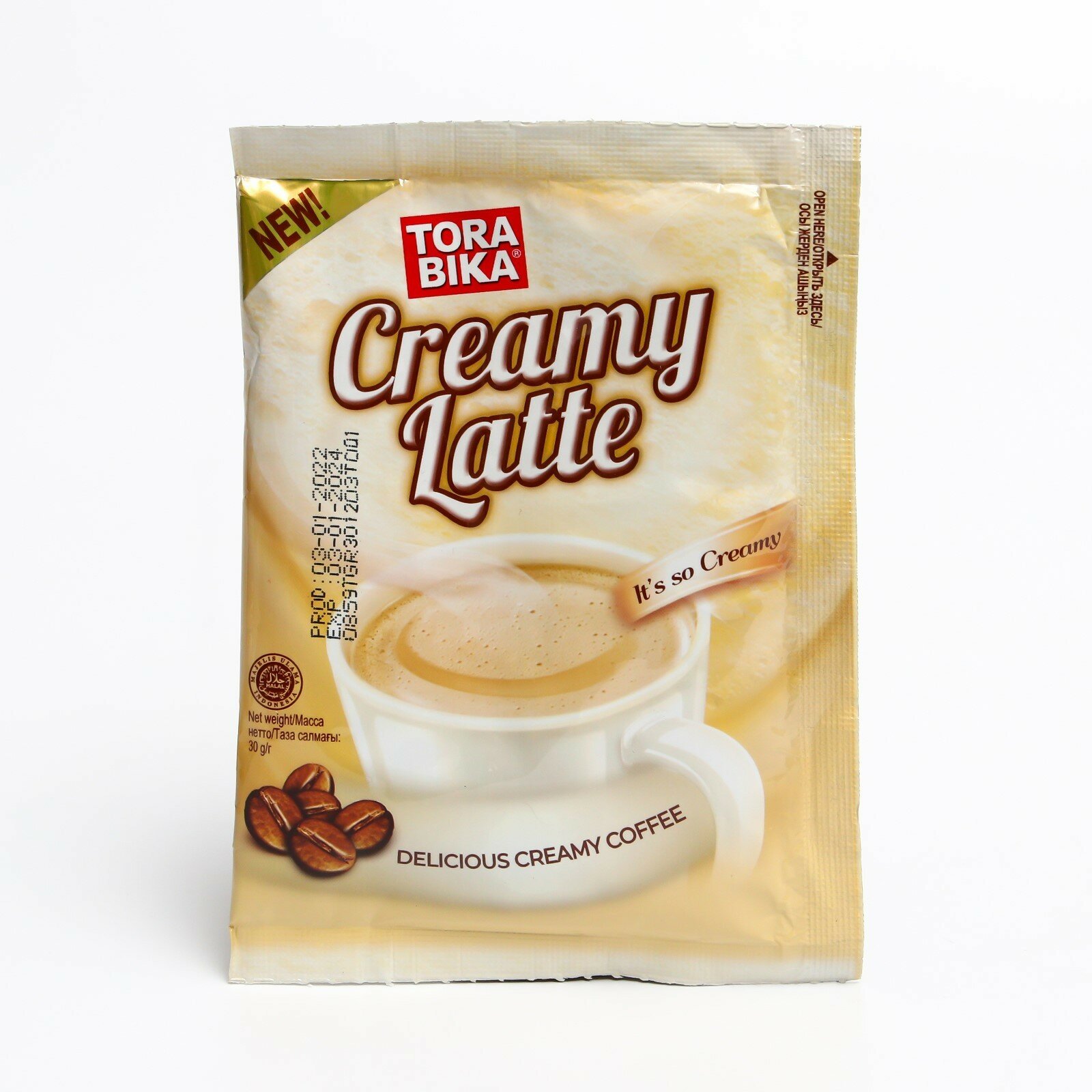 Растворимый кофе TORABIKA "Latte Creamy", 20шт х 30г, тёмная обжарка