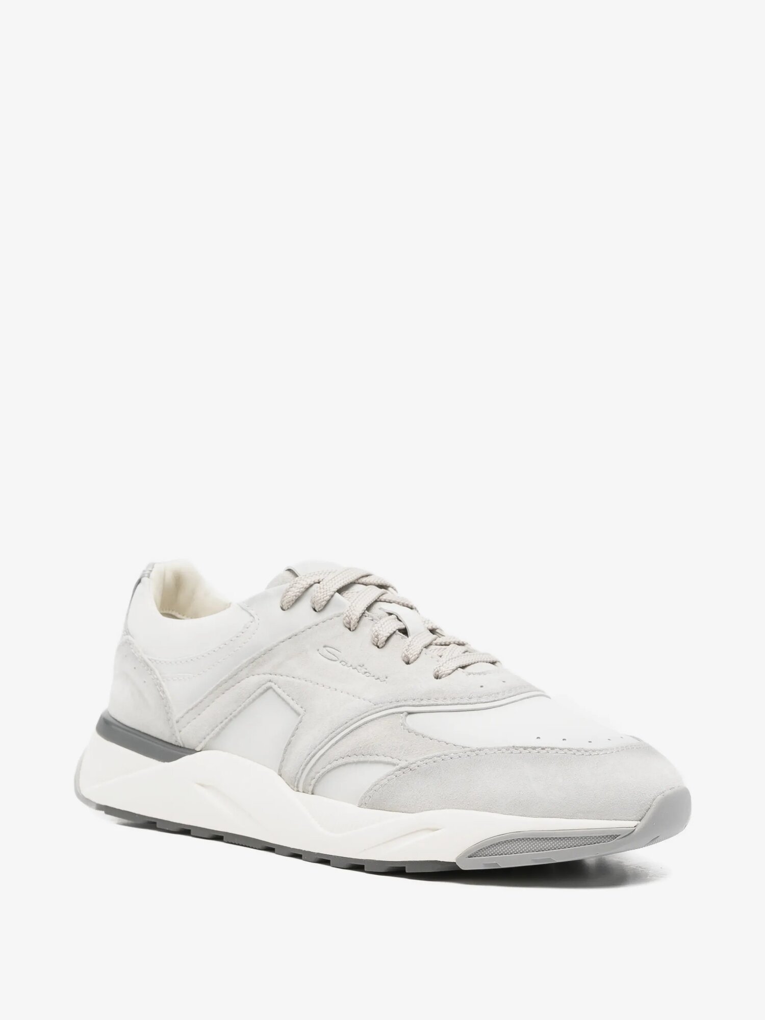 Кроссовки Santoni Panelled leather sneakers, размер 40.5 — фото 1