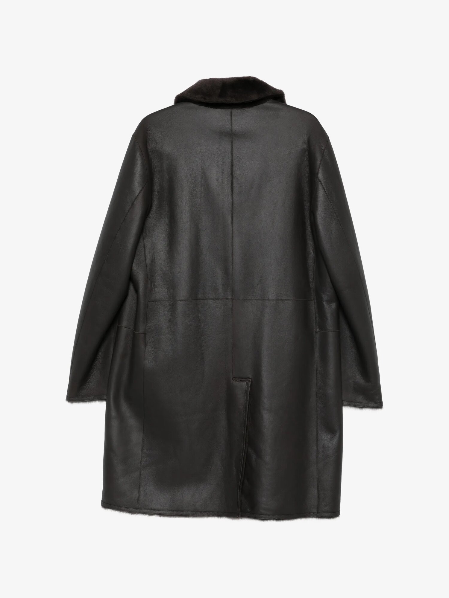 Пальто Manzoni 24 Buttoned leather coat, размер 58, коричневый — фото 1